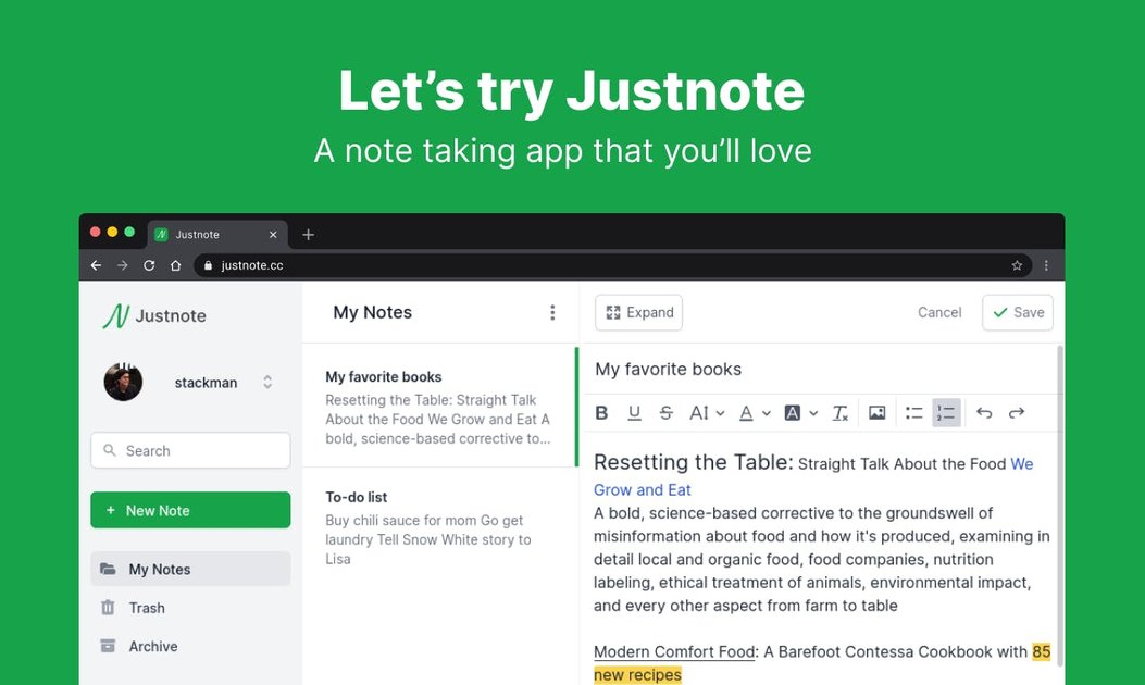 Justnote - A privacy-focused note taking app | Steemhunt