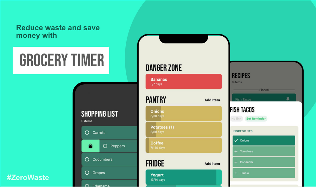Grocery Timer - Shopping, recipe & pantry tracker with shelf-life ...