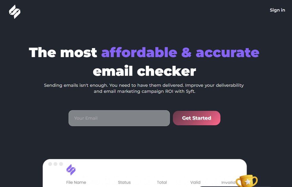 Syft - The most affordable & accurate email checker | Steemhunt