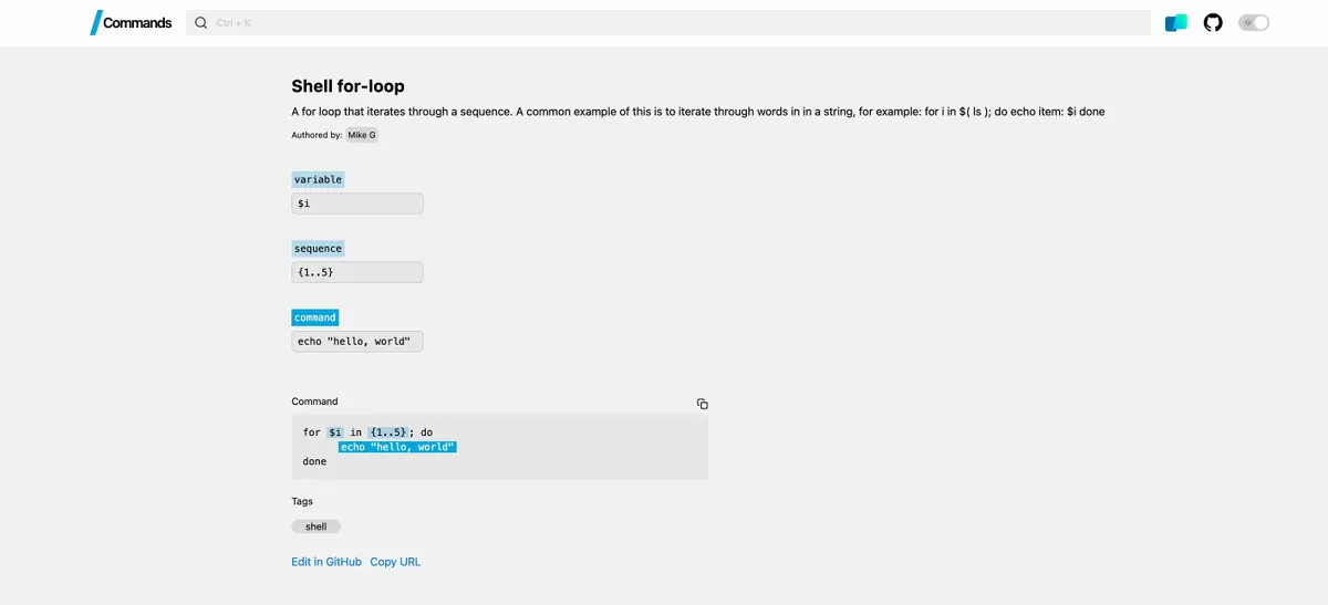 Commands.dev - A searchable, open source collection of terminal ...