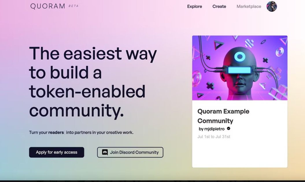 Quoram - The easiest way to build a token-enabled community | Steemhunt