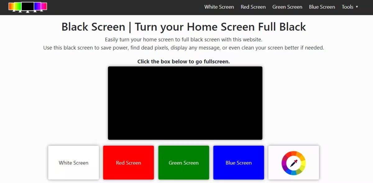 Black Screen - Test display with full black screen on any device ...