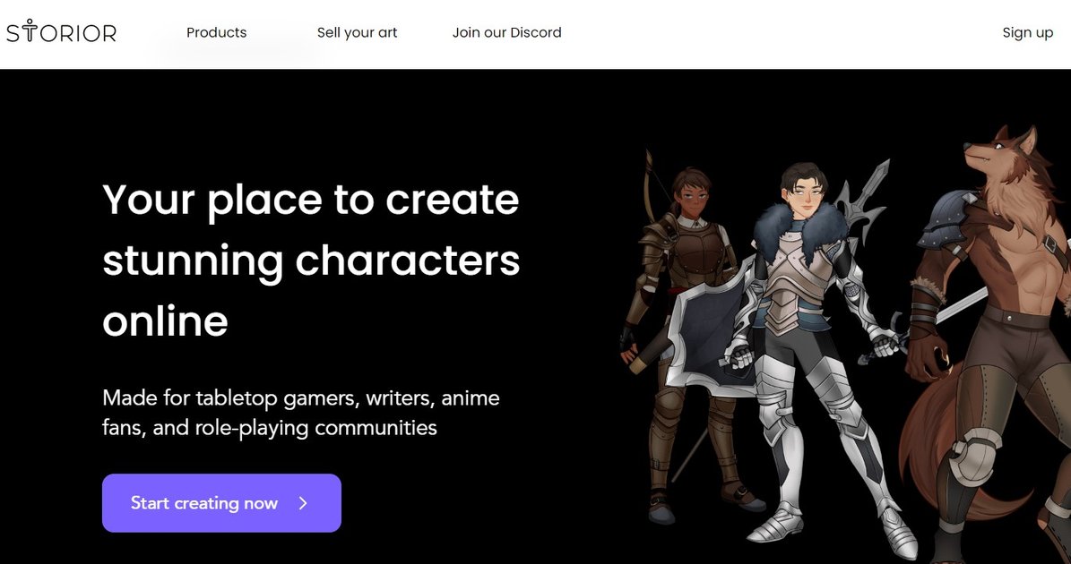 Storior - Your place to create stunning characters | Steemhunt
