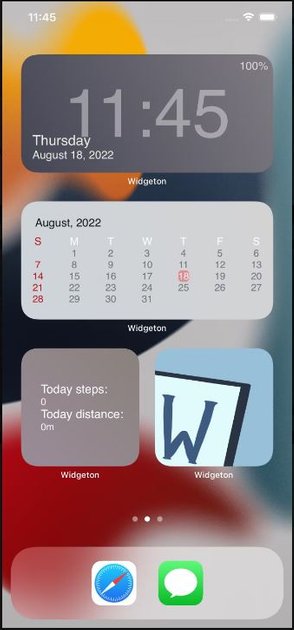 Widgeton - Steps, distance, hour, calendar, battery, location widgets ...
