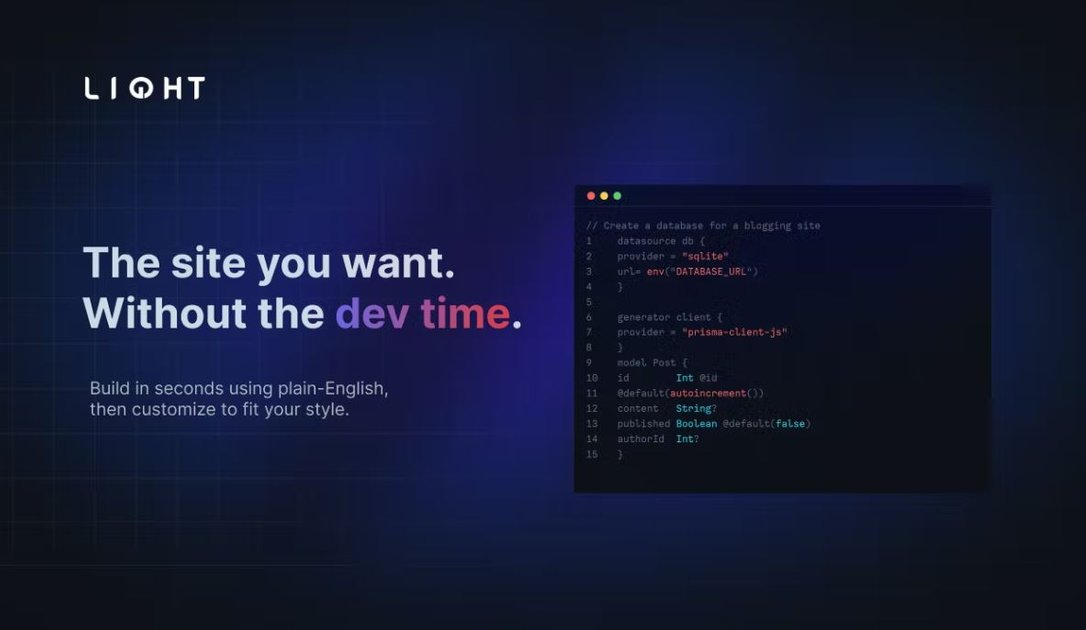 Light - Build Web Apps in seconds using AI | Steemhunt