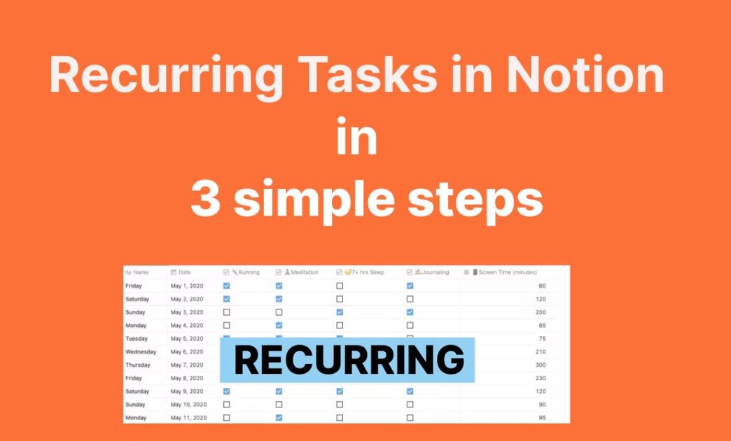 Notion Recurring Tasks Create Recurring Tasks For Notion Steemhunt