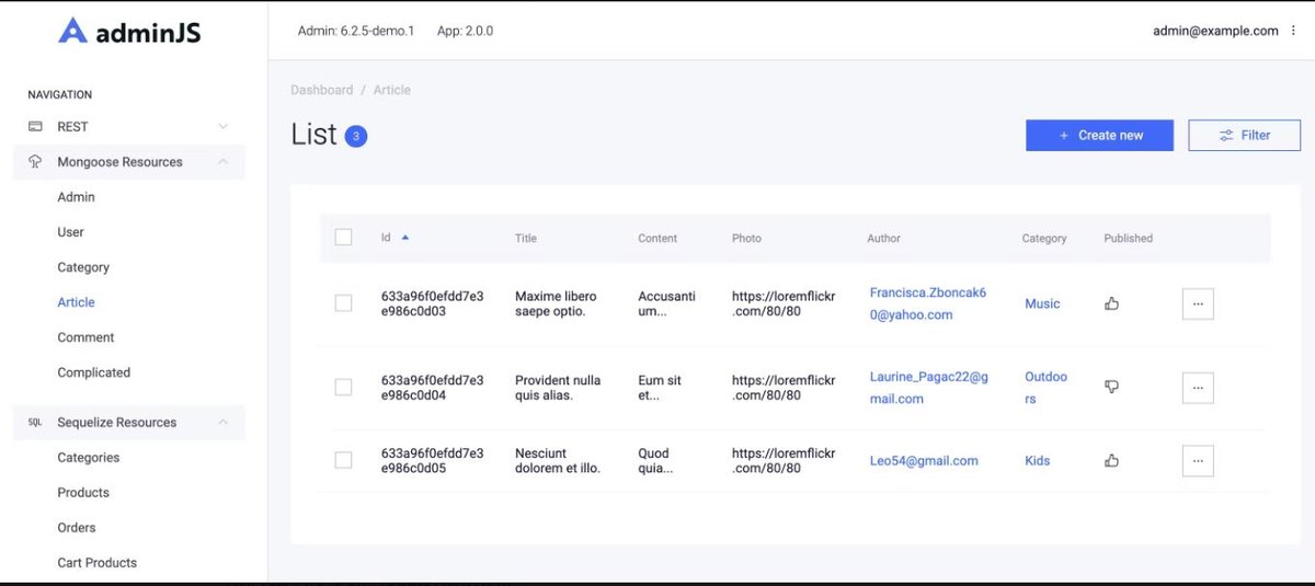 AdminJS - Open source admin panel for your Node.js application | Steemhunt