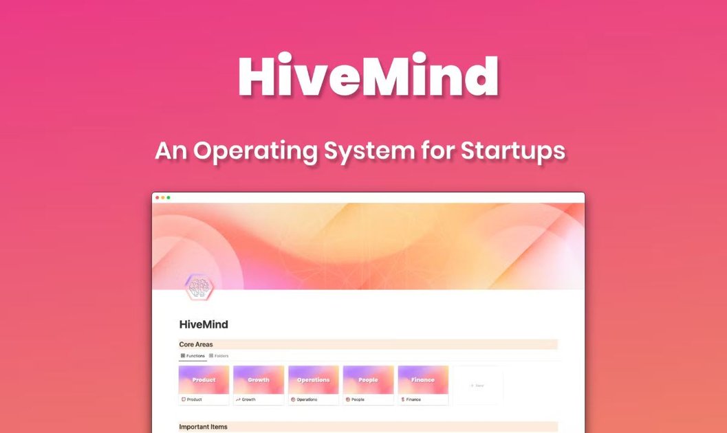 HiveMind - An operating system for startups built on Notion | Steemhunt