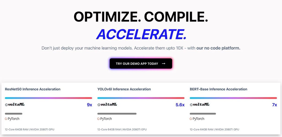 VoltaML - Accelerate your ML/DL models in production by upto 10X | Steemhunt