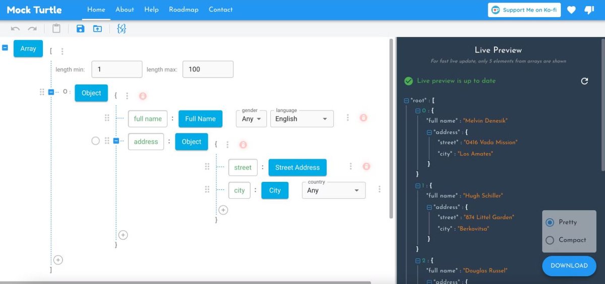 Mock Turtle Gui Approach To Generating Realistic Mock Json Data 9579