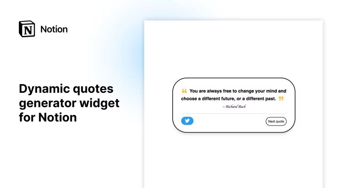 Notion Quotes Generator - Add your own quote widget in seconds with ...