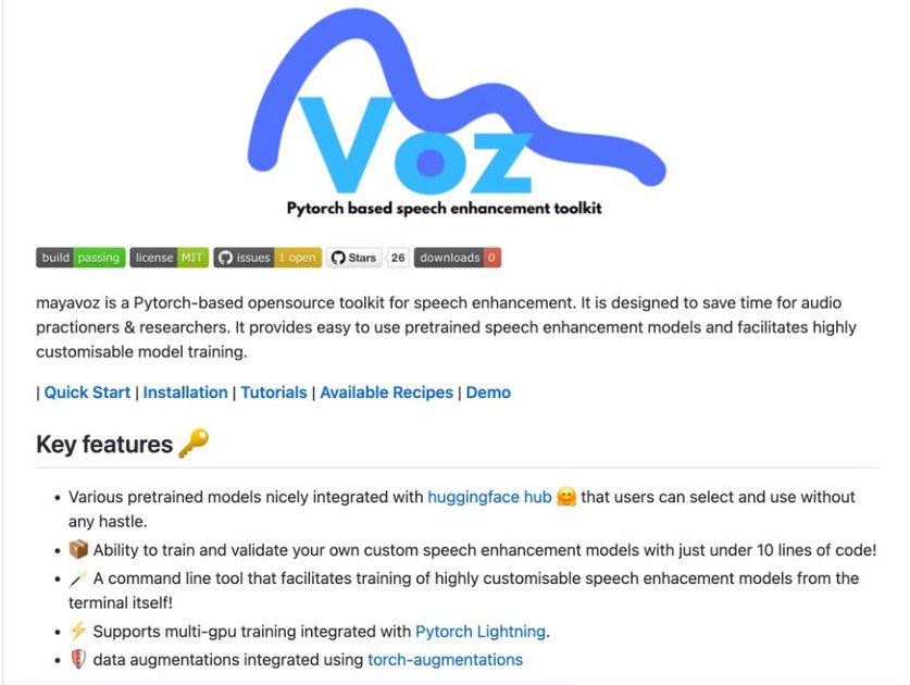 Mayavoz Pytorch Based Audio Enhancement Toolkit Steemhunt