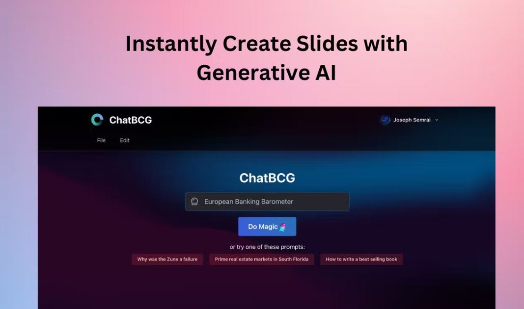 ChatBCG Generative AI - Create slides instantly with AI | Steemhunt
