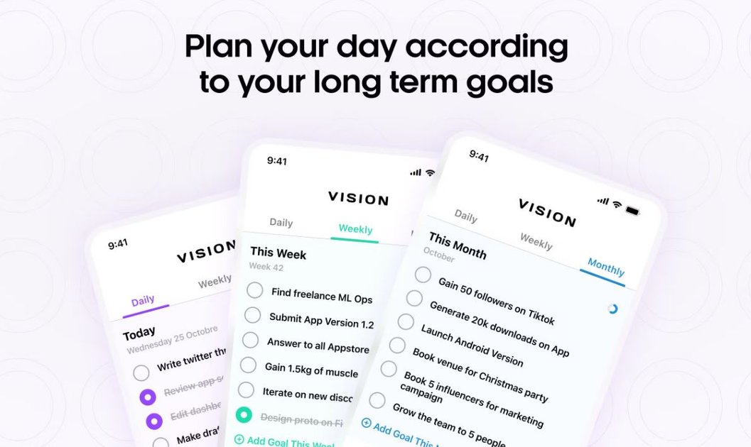 Vision - Daily, weekly & monthly planner | Steemhunt
