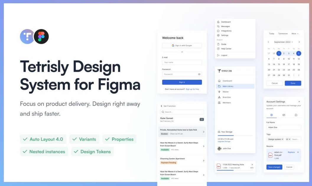 Tetrisly Design System Figma Component Library Design Tokens Plugin Steemhunt