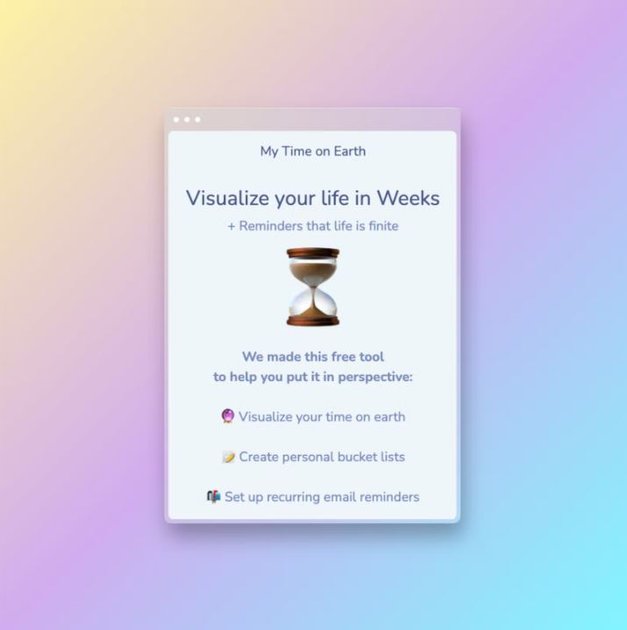 My Time On Earth - Reminders that life is finite + bucket list maker ...