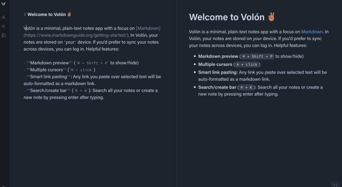 Volón - A plain-text notes app with a focus on the keyboard | Steemhunt