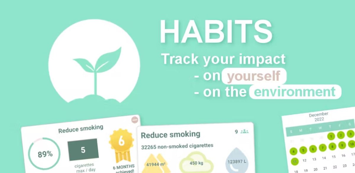 Habits - Track your impact on yourself and on the environment | Steemhunt