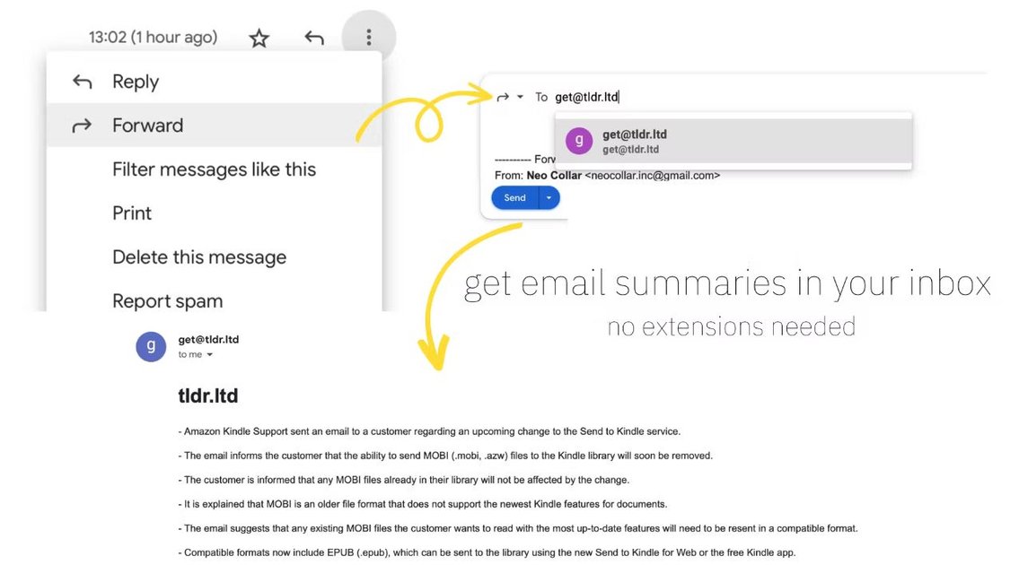 Tldr.ltd - Email Summaries In Seconds ⚡️ No extensions required | Steemhunt