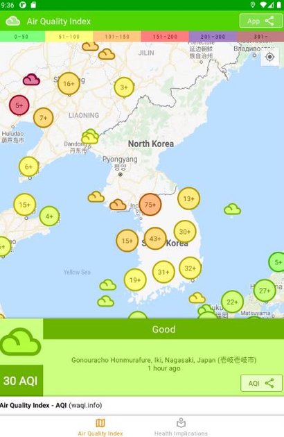 Air Quality Index - Air quality info for many countries all over the ...