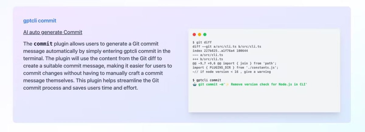 Gptcli - All in one ChatGPT CLI for AI Commit, AI Command, etc | Steemhunt
