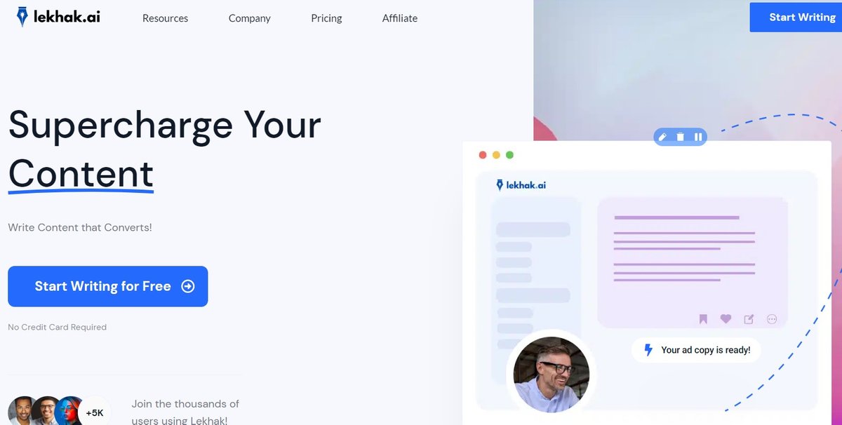 Lekhak AI - Supercharge your content with AI | Steemhunt