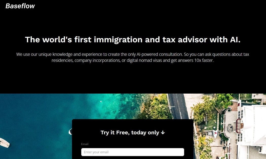Baseflow AI - ChatGPT-powered tax and immigration advisor | Steemhunt