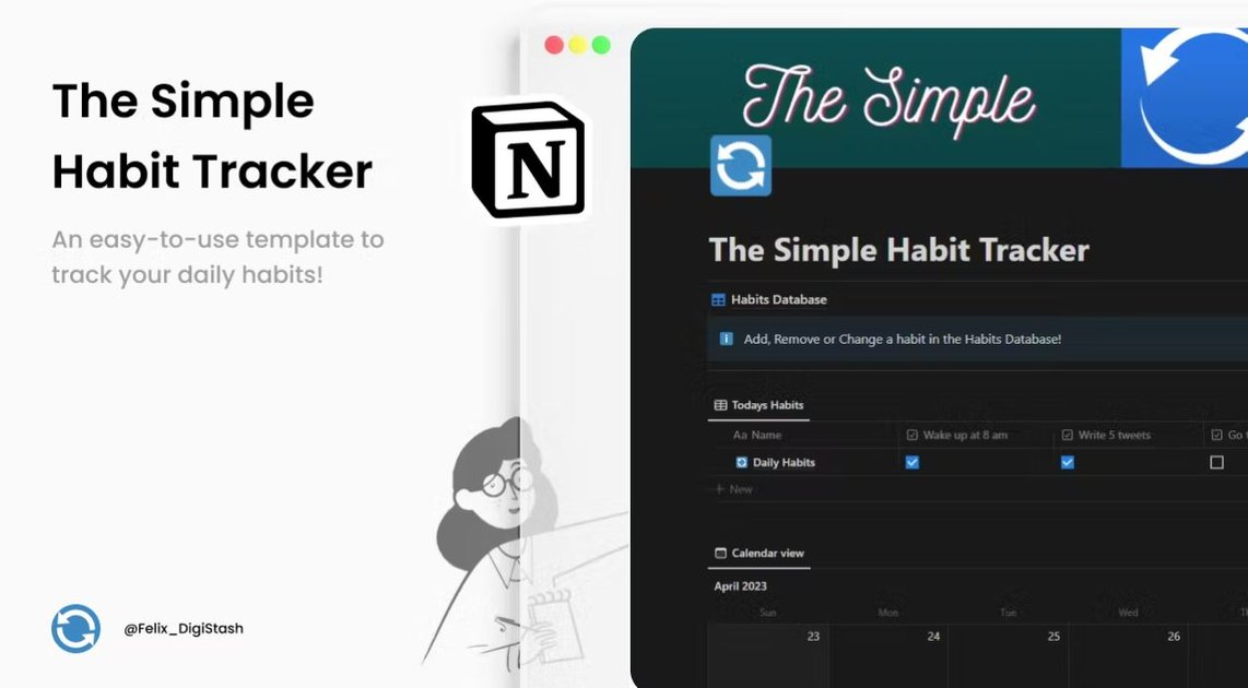 The Simple Habit Tracker - An easy-to-use template to track your daily ...