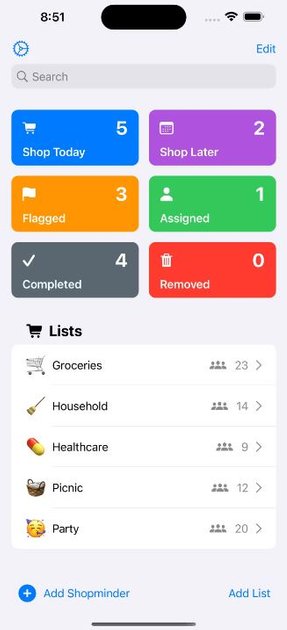 Shopminders - Smart shareable shopping list | Steemhunt