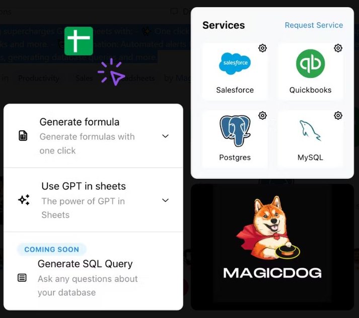 Magicdog - Supercharge your sheets with one click imports | Steemhunt