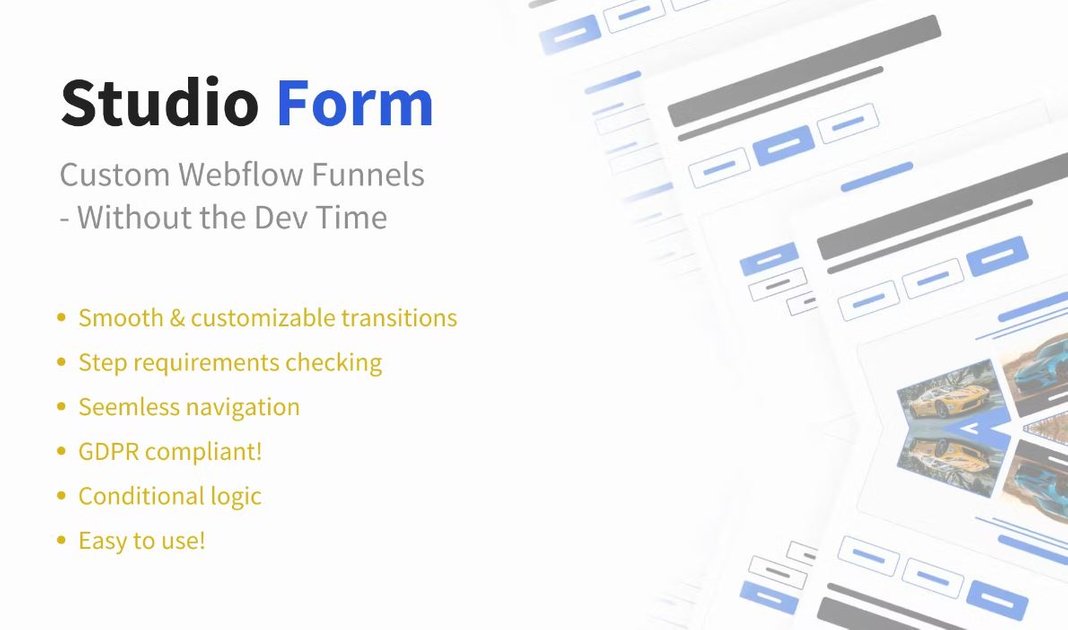 Studio Form - Custom Webflow funnels, without the dev time | Steemhunt