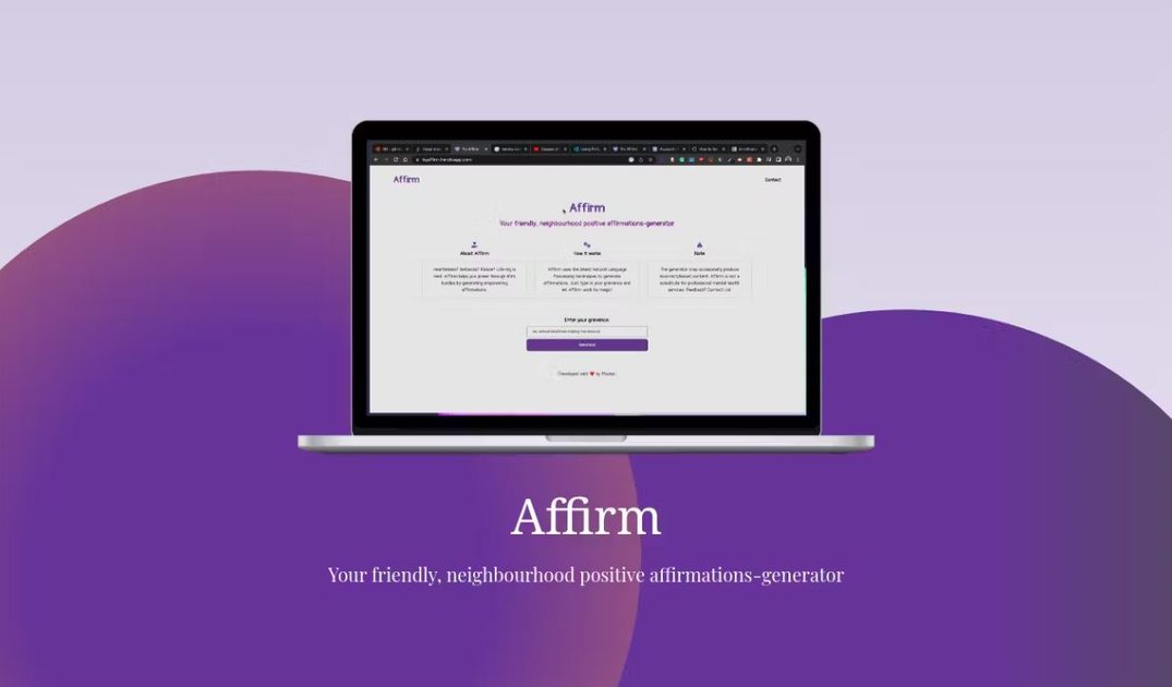 Affirm - AI-generated positive affirmations to make your life easier | Steemhunt
