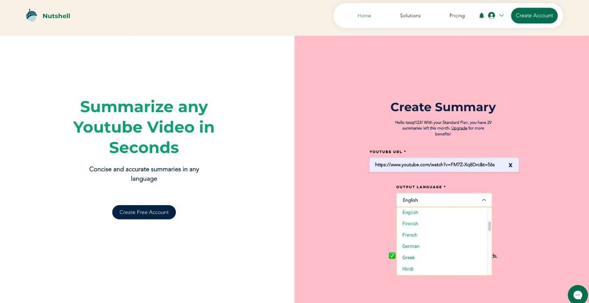 Nutshell App - Summarize Youtube videos in any language | Steemhunt