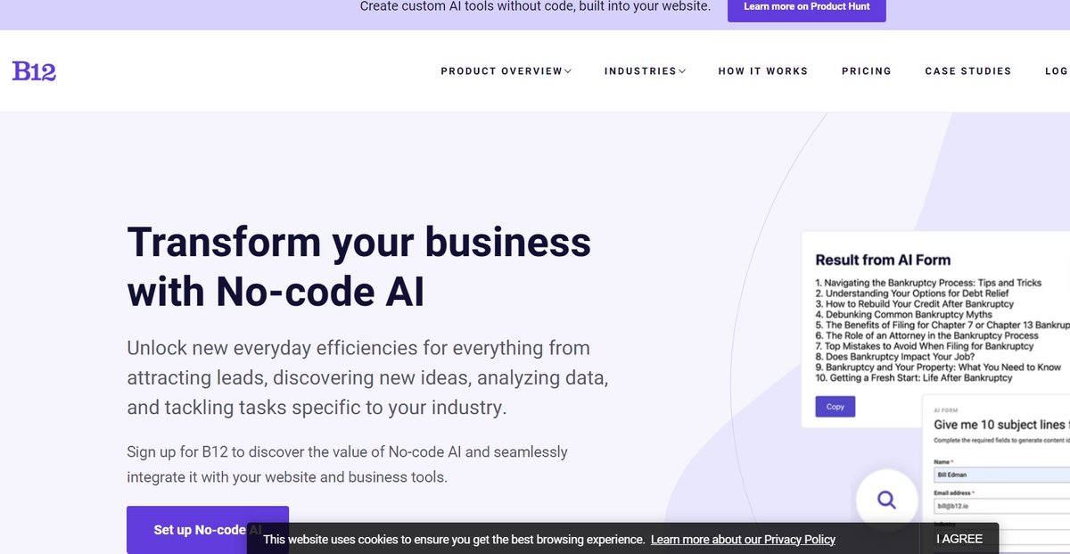 B12 No-code AI - Build custom AI tools without code | Steemhunt