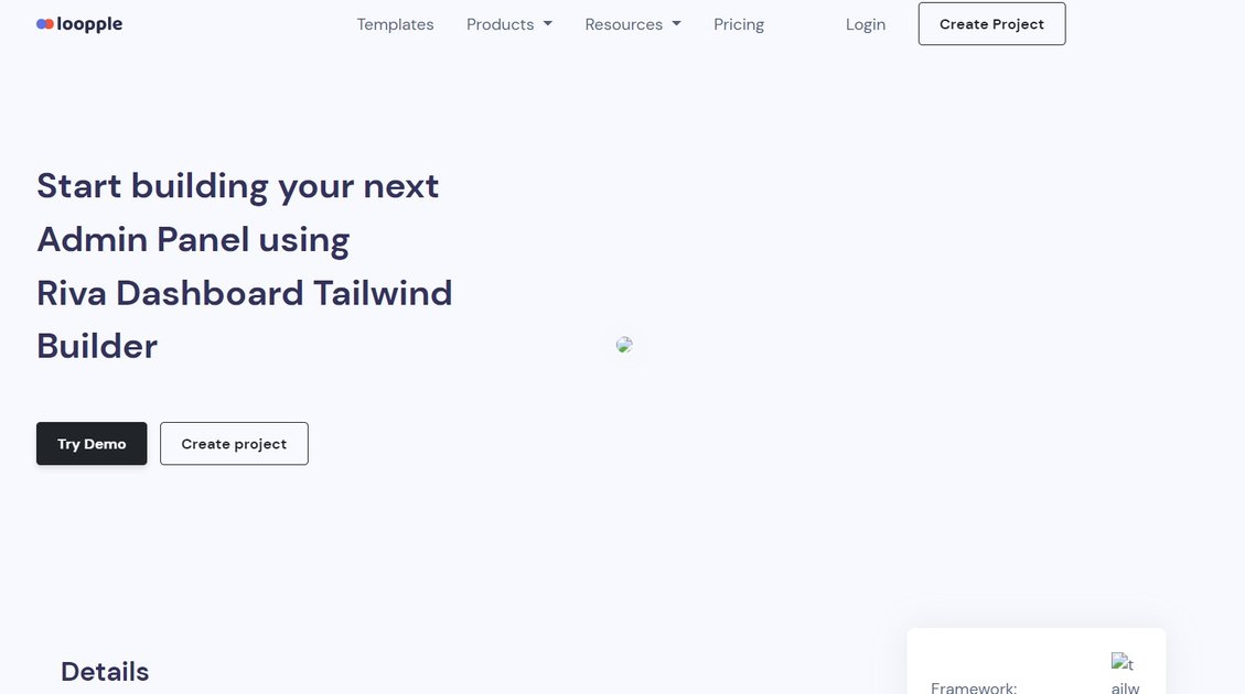 Riva Dashboard - Tailwind CSS dashboard library builder | Steemhunt