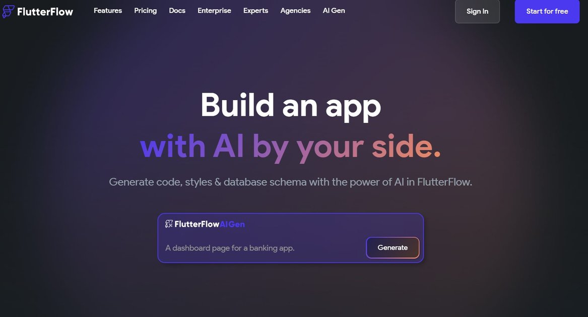 FlutterFlow AI Gen - Build an app with AI by your side | Steemhunt
