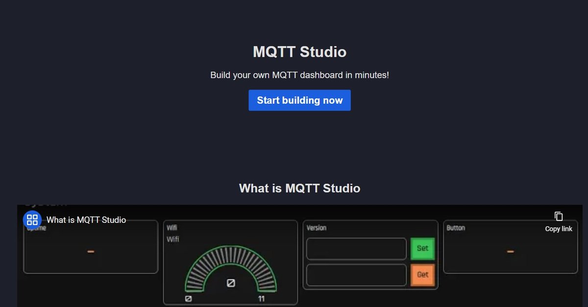 MQTT Studio - Build your own MQTT dashboard in minutes | Steemhunt