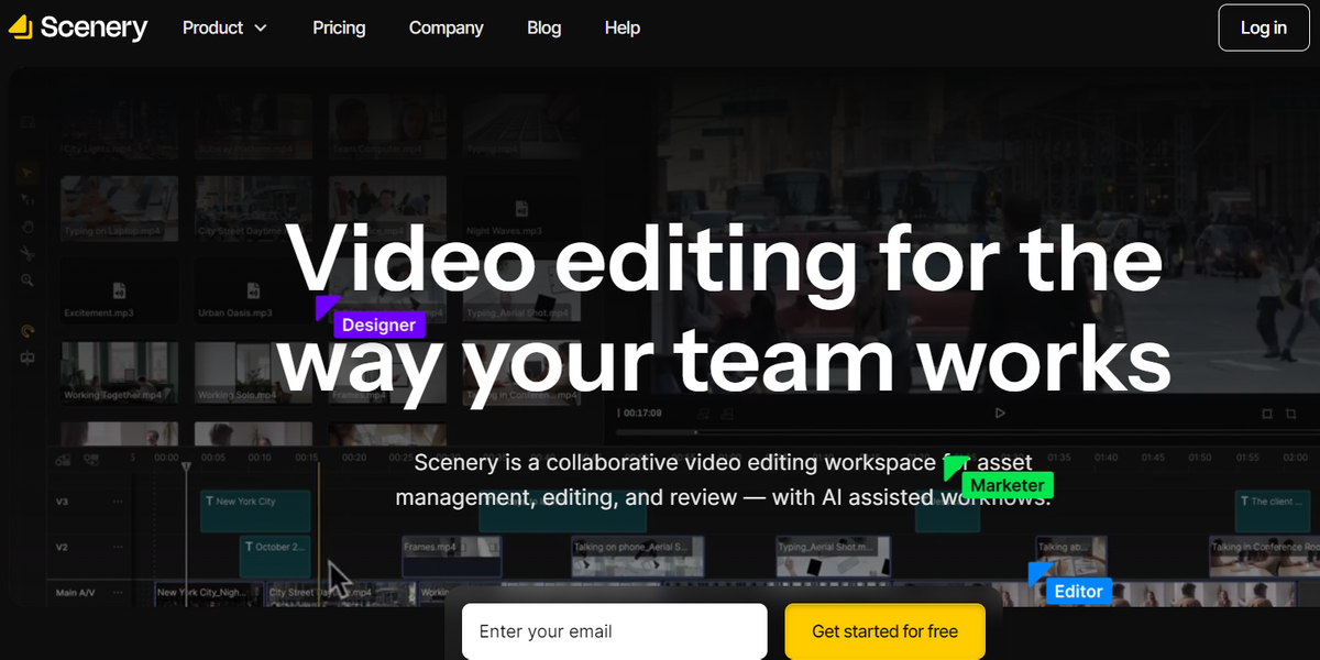 Scenery - Collaborative video editing in the browser with powerful AI ...