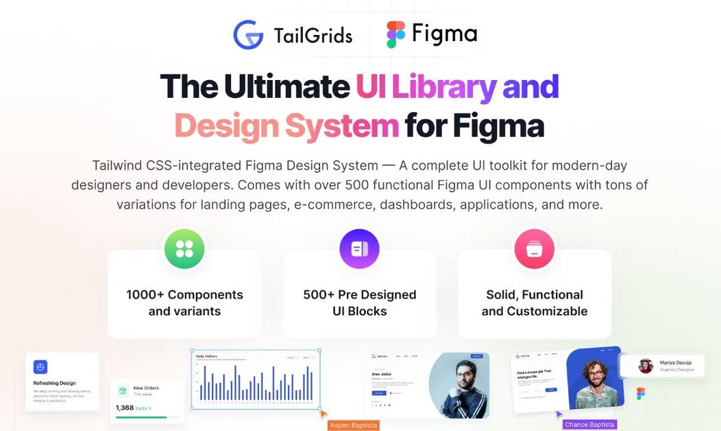 TailGrids Figma - UI library and design system for Figma | Steemhunt