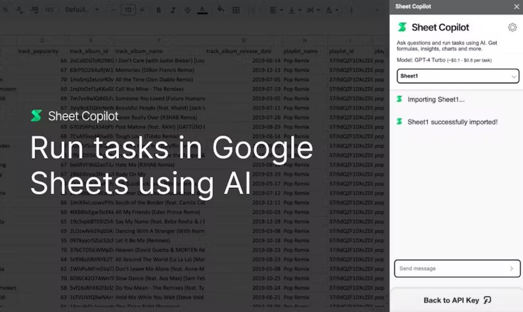 Sheet Copilot - Run tasks in Google Sheets using AI | Steemhunt