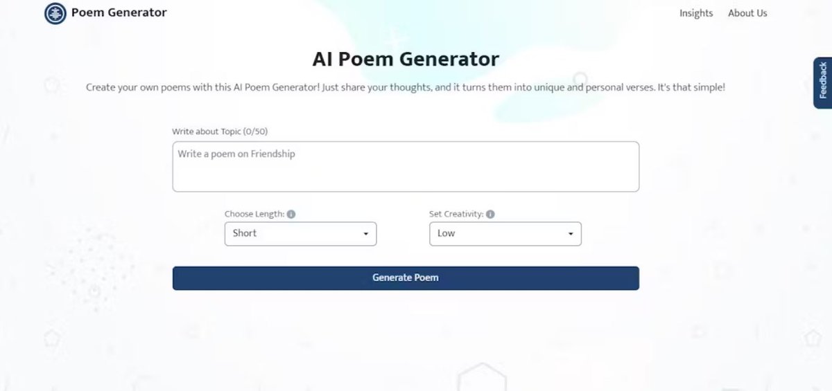 AI Poem Generator - Make your own poems using this AI Poem Generator ...