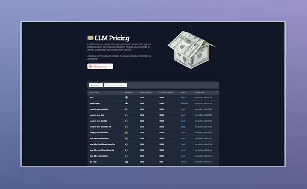 LLM Pricing - LLMs price comparison tool developed and updated by LLM | Steemhunt