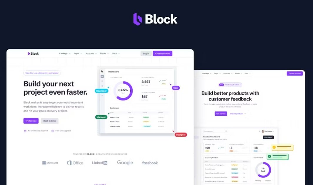 Block - Bootstrap blocks for build website | Steemhunt