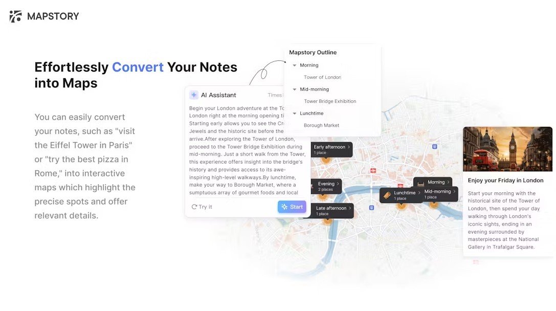 MapStory - Create map story(travel stories, map-based events) with AI ...