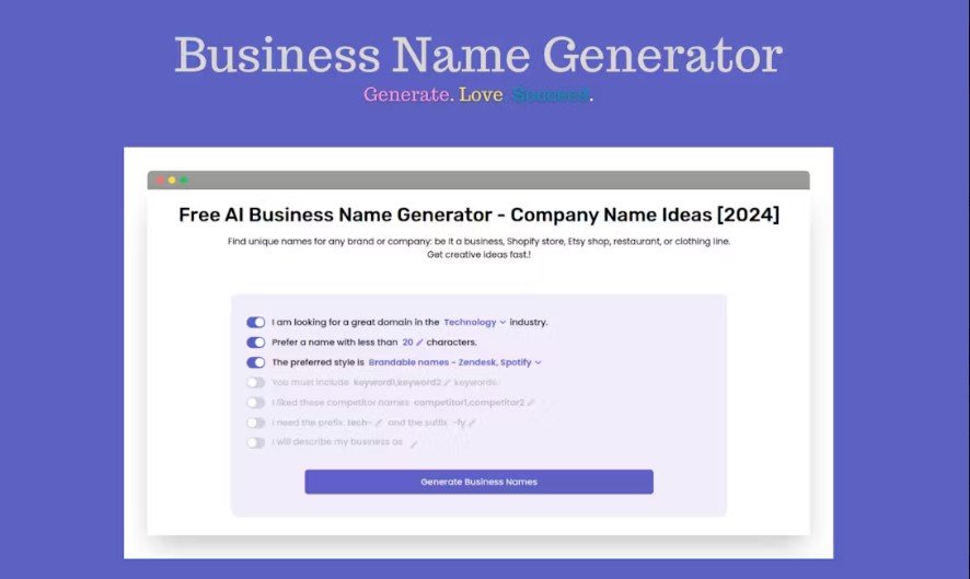 AI Business Name Generator - Perfect business names crafted by AI ...