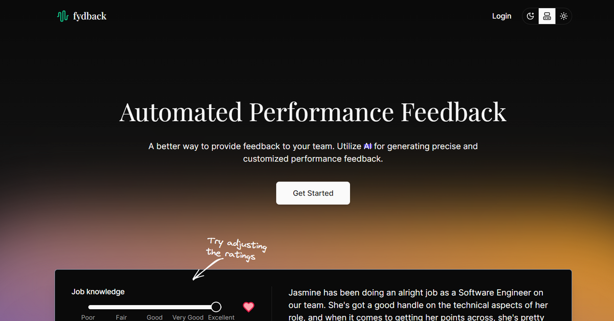 Fydback - Generate precise and customized performance feedback with AI ...