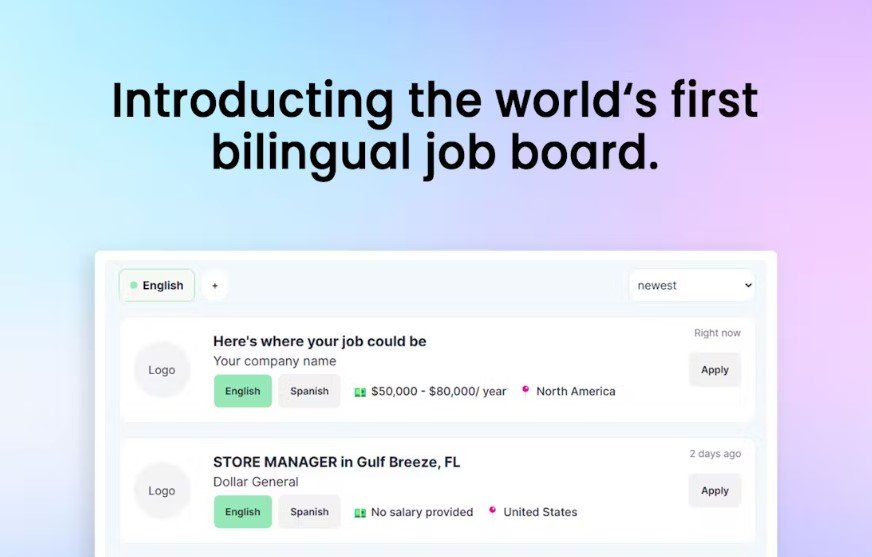 BilingualJobs.io - The world's first bilingual job board | Steemhunt