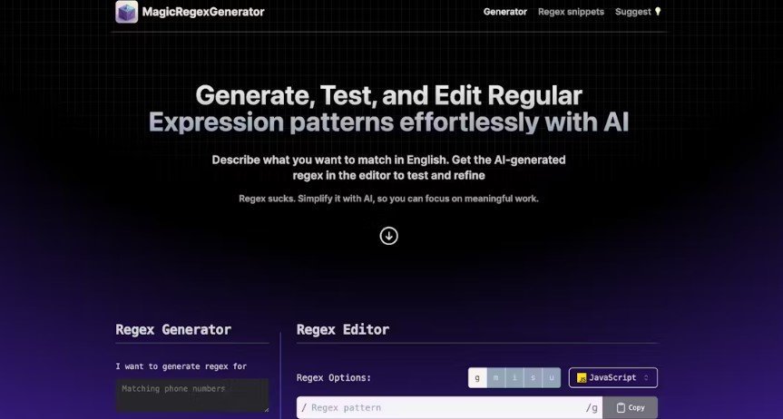 Magic Regex Generator - Generate and test regex with AI | Steemhunt