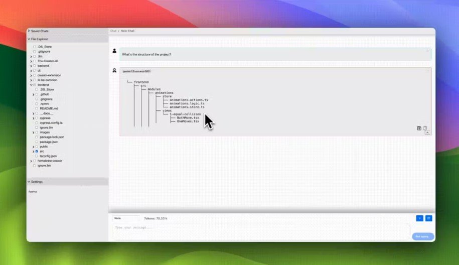 The Creator AI - Choose code files for AI Chat though UI | Steemhunt