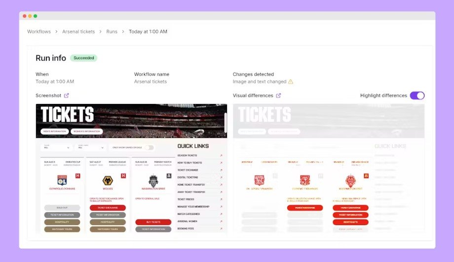 Let Me Know When - AI-Powered website URL monitoring | Steemhunt